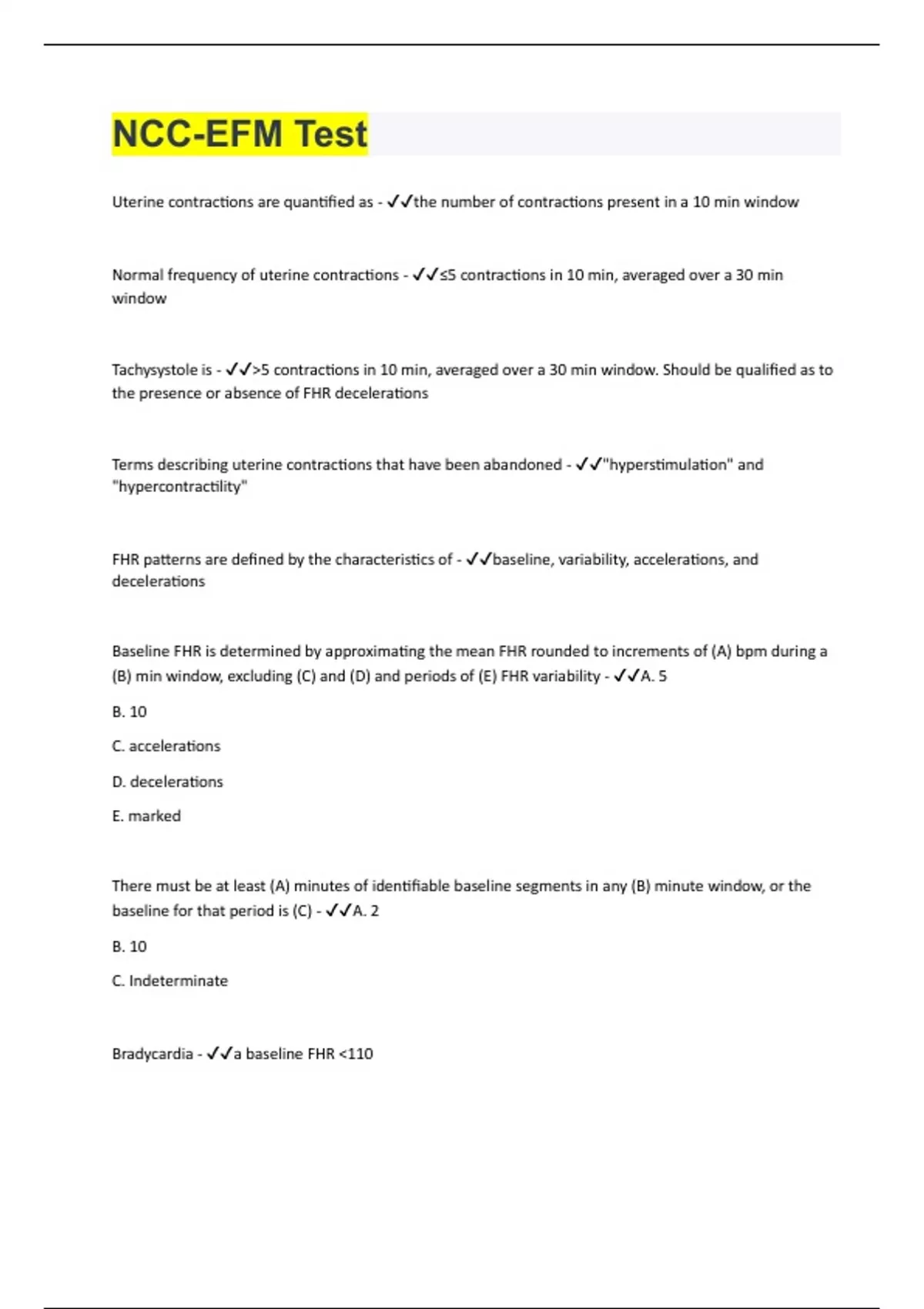 NCC-EFM Test | Questions With 100% Correct Answers | Verified - Ncc-efm ...