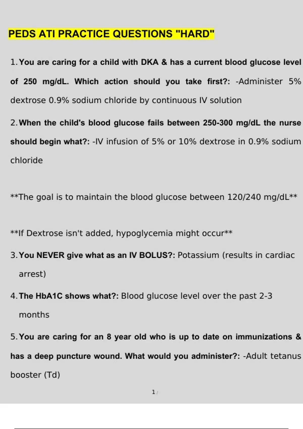 ATI PEDS PRACTICE EXAM (2023) (Verified Answers) - ATI pediatrics ...