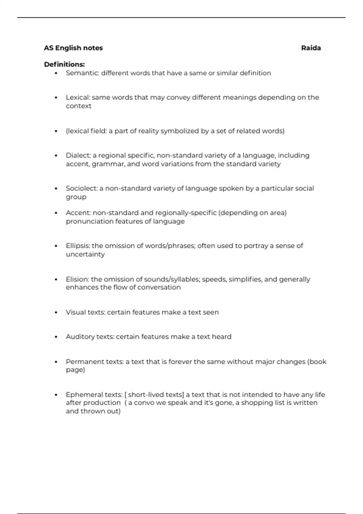 AS and A level English Language CIE key terminology - AS level English ...