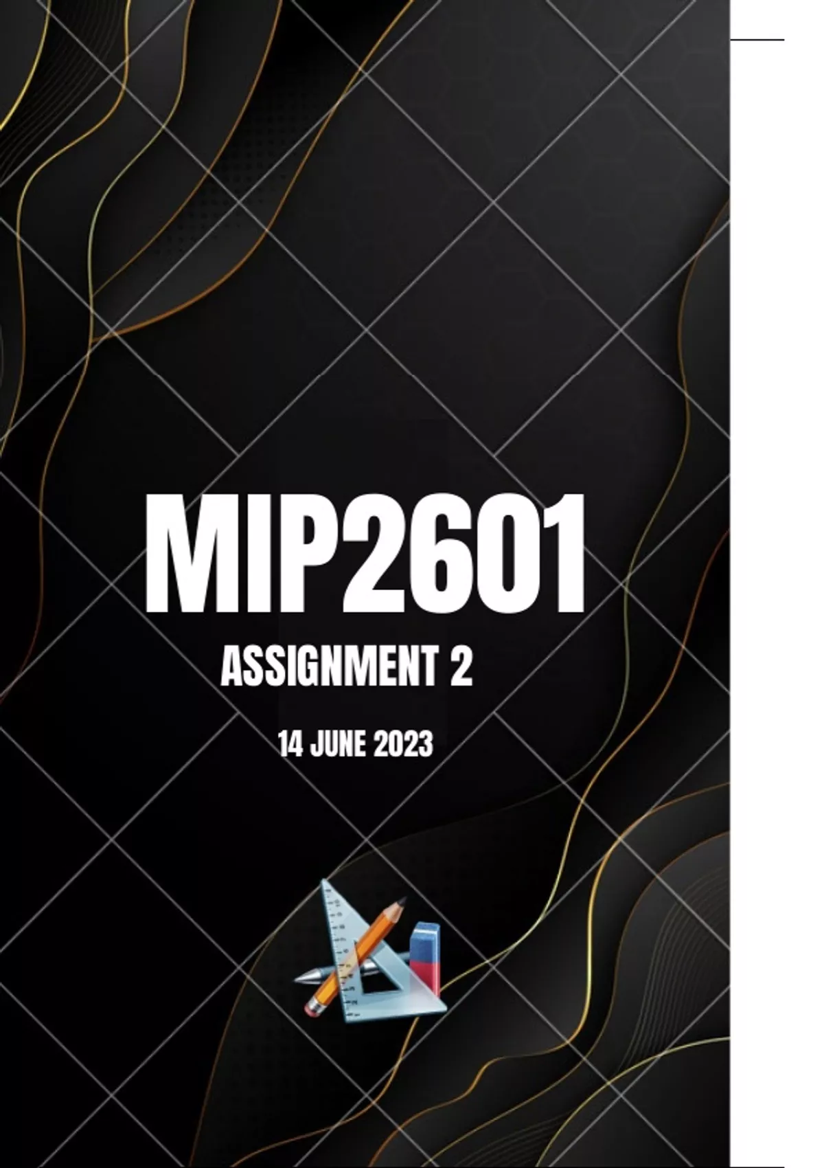 DSC1630 Assignment 3 (ANSWERS) Due 5 April 2024 - MIP2601 (DSC1630 ...