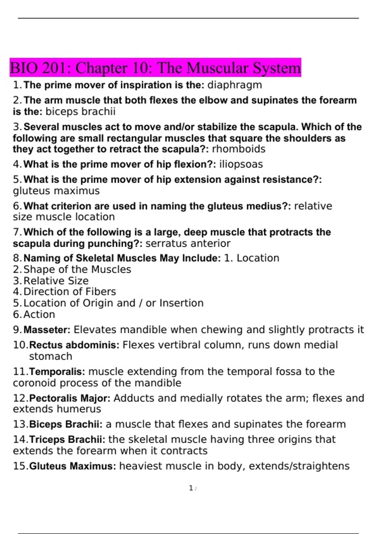 BIO 201 / BIO201_MH_V3 Topic 10: Muscular System Gross Anatomy ...