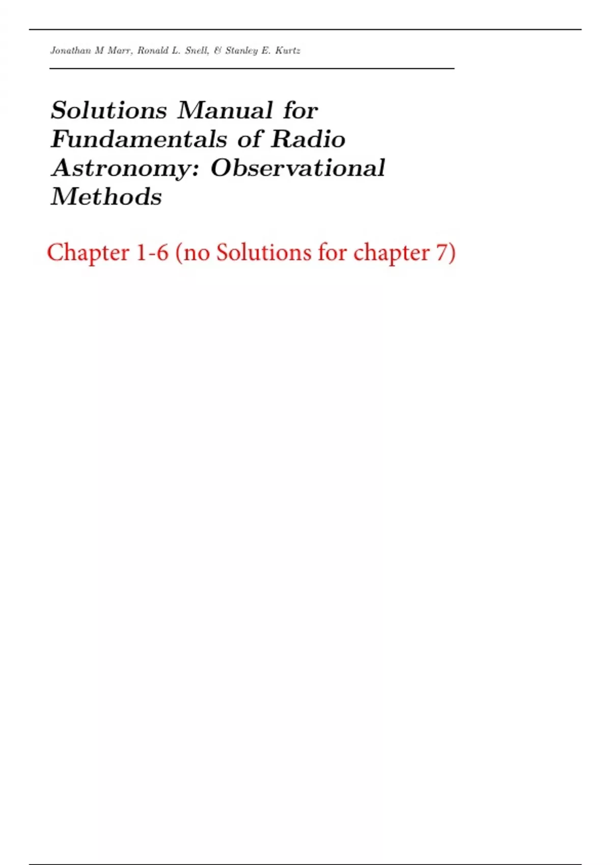 Fundamentals of Radio Astronomy Observational Methods 1st Edition By ...