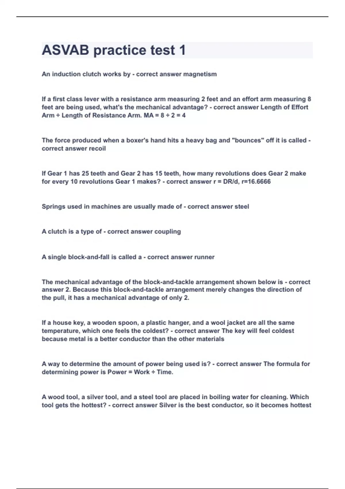 ASVAB practice test 1 |2023 LATEST UPDATE|GUARANTEED SUCCESS - ASVAB ...