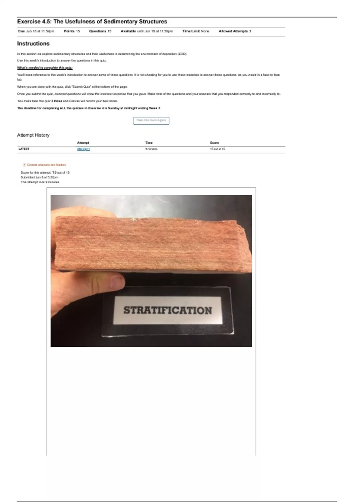 Sedimentary Rock Quizzes - Geology 1401 - Stuvia US