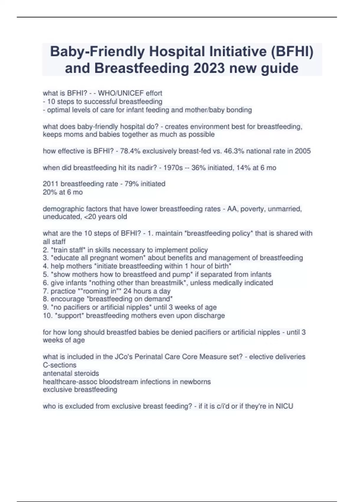 Baby-Friendly Hospital Initiative (BFHI) and Breastfeeding 2023 new ...