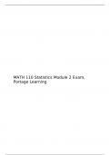 MATH 110 Module 2 Exam 2 Portage Learning Statistics Quiz, MATH 110 ...