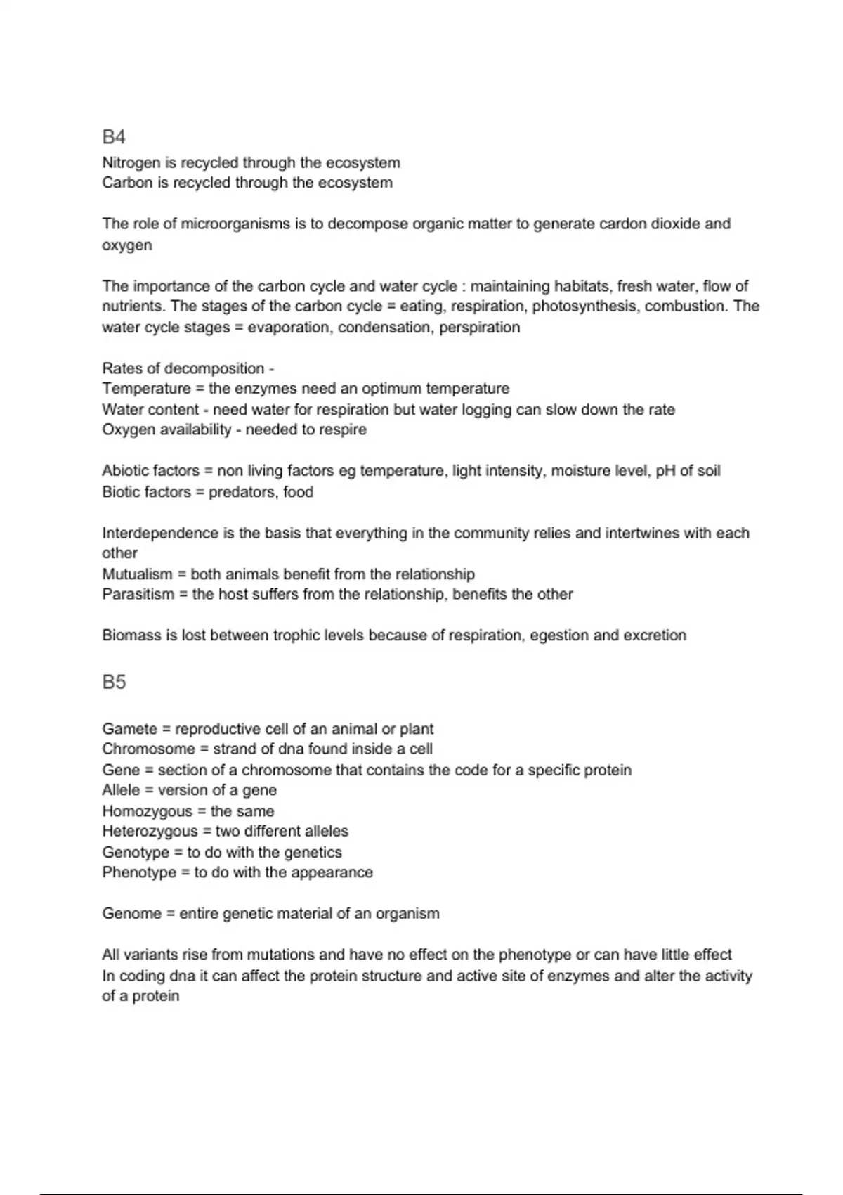 Summary GCSE OCR Gateway Biology Triple Paper 2 - Science - Stuvia UK