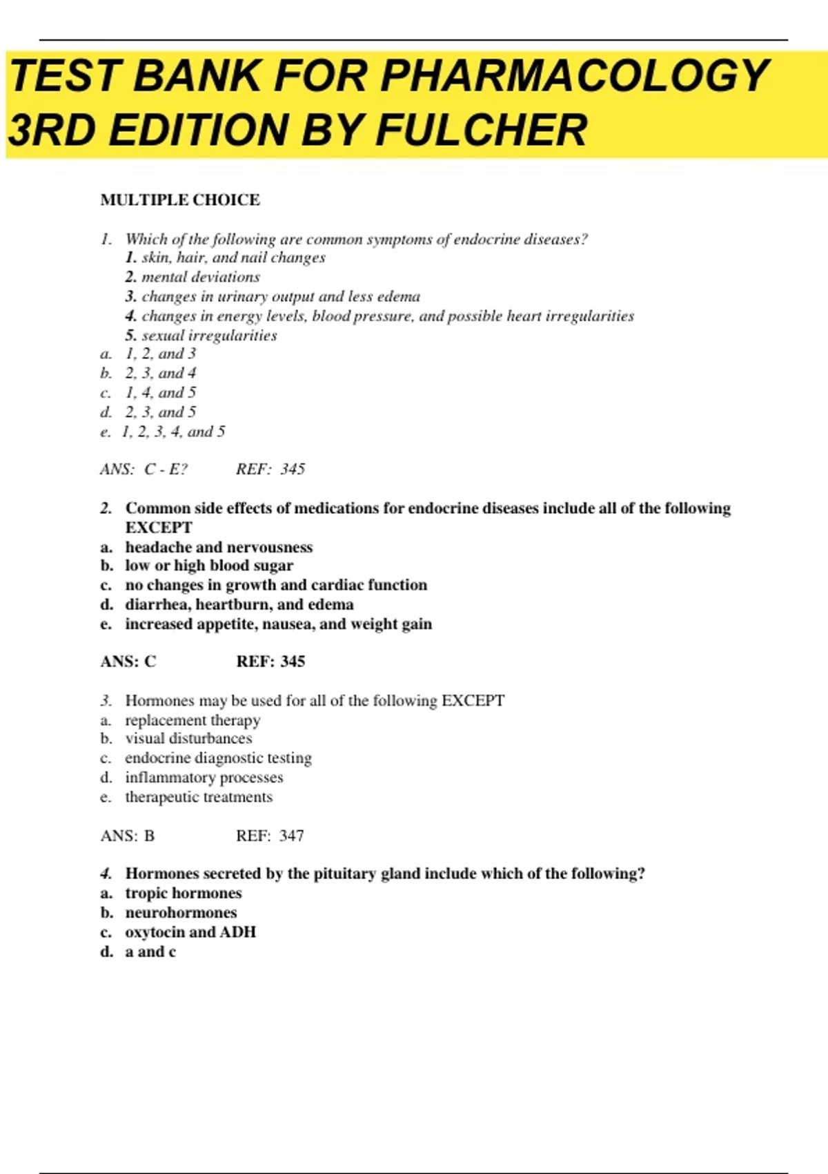 Pharmacology Principles and Applications 3rd Edition Fulcher Soto Test ...