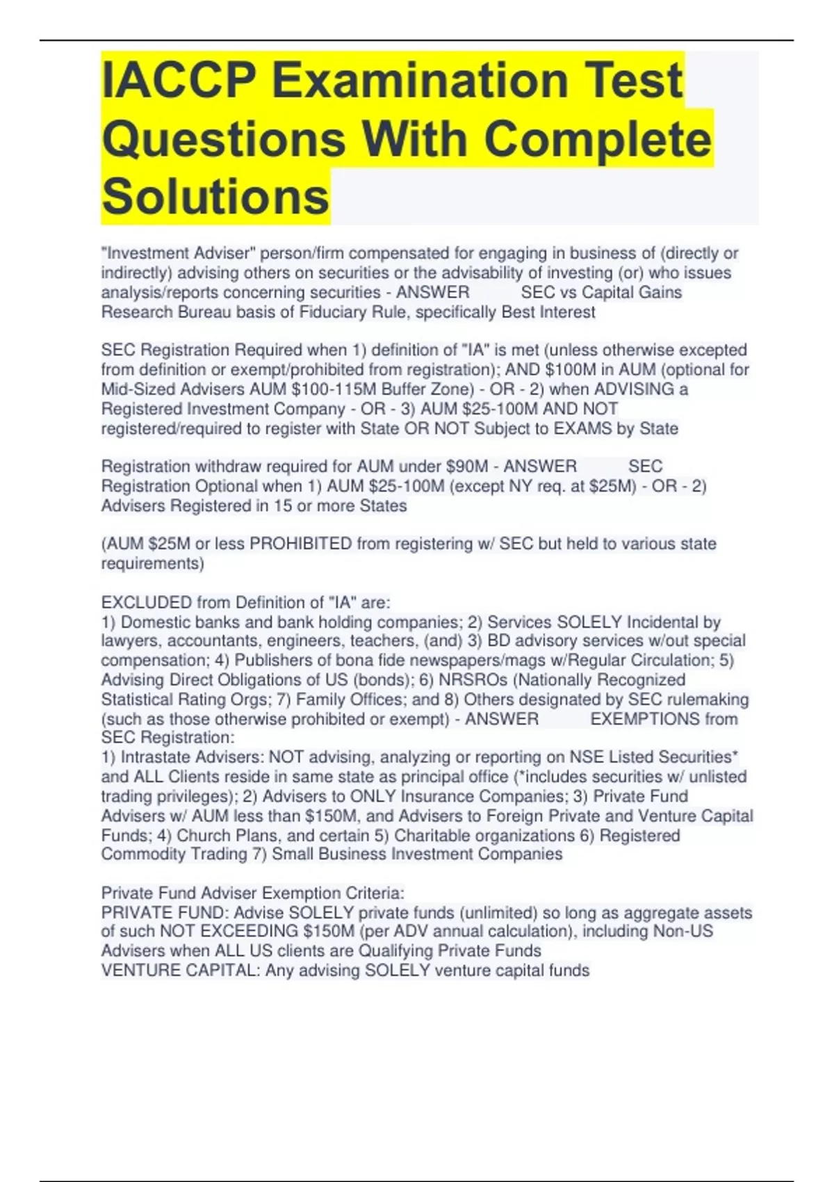 IACCP Examination Test Questions With Complete Solutions - IACCP ...