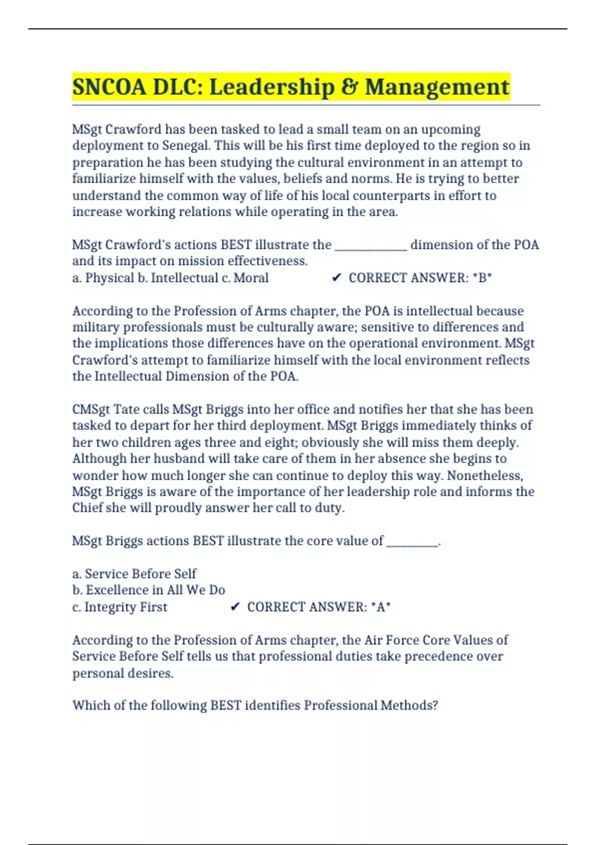 SNCOA DLC: Leadership & Management - SNCOA DLC: Leadership & Management ...