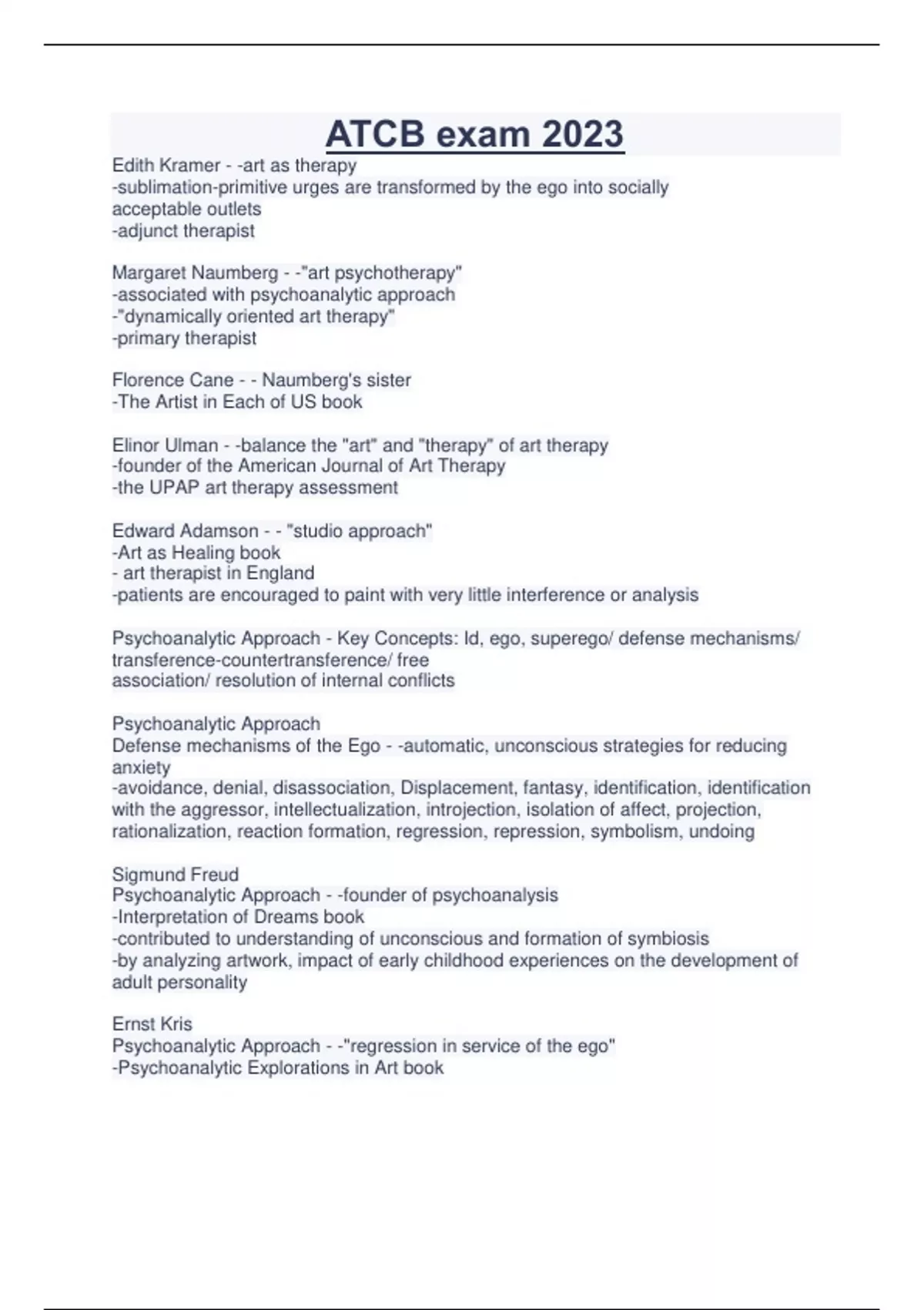 ATCB exam 2023 - ATCB - Stuvia US