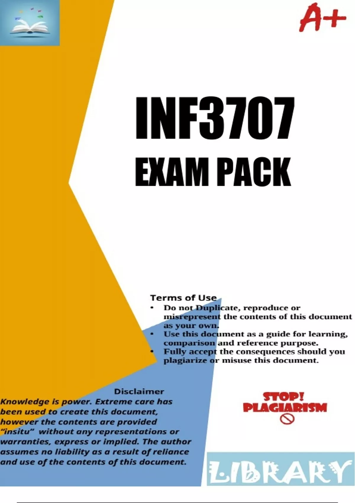 INF3707 Exam Pack 2023 - INF3707 - Database Design And Implementation - Stuvia SA