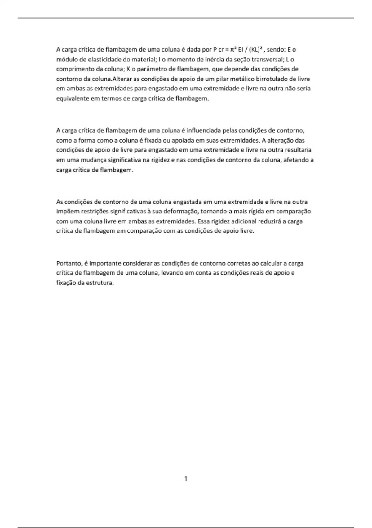 cálculo da carga crítica de flambagem em colunas - Engenharia civil ...