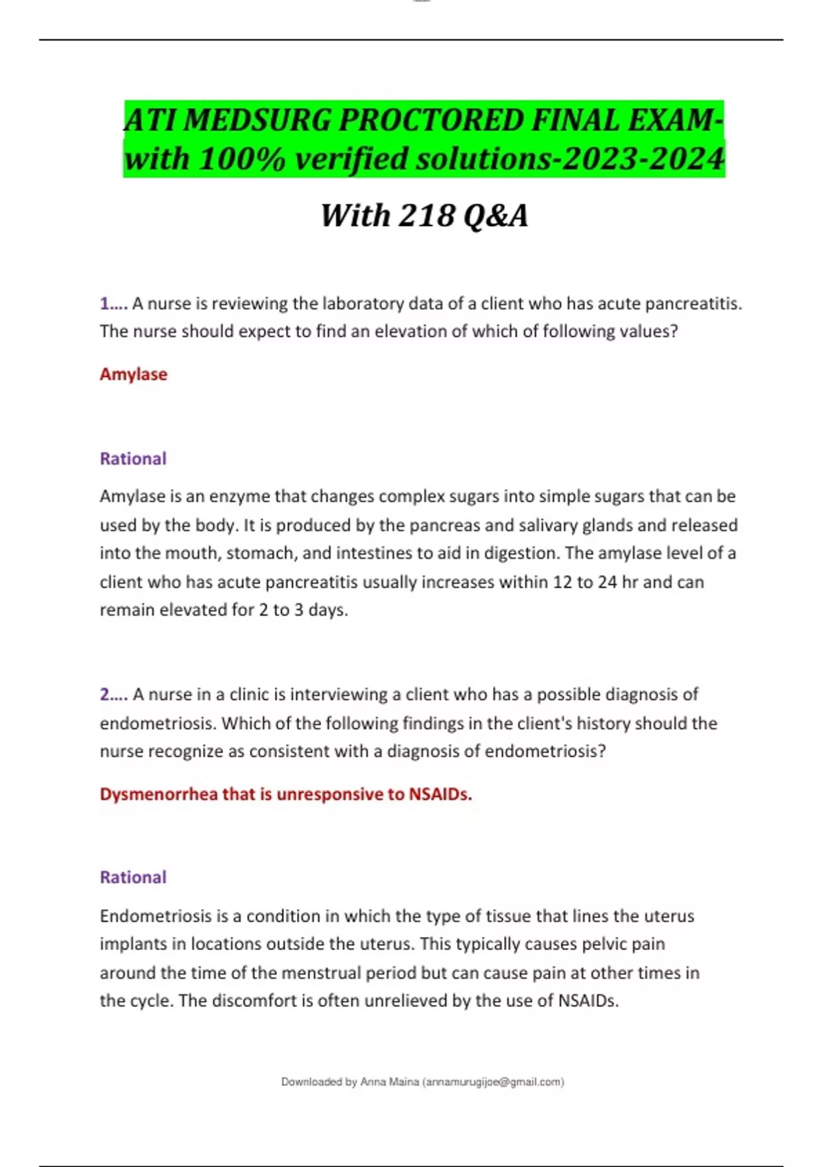 ATI MEDSURG PROCTORED FINAL EXAM-with 100% verified solutions- - ATI ...