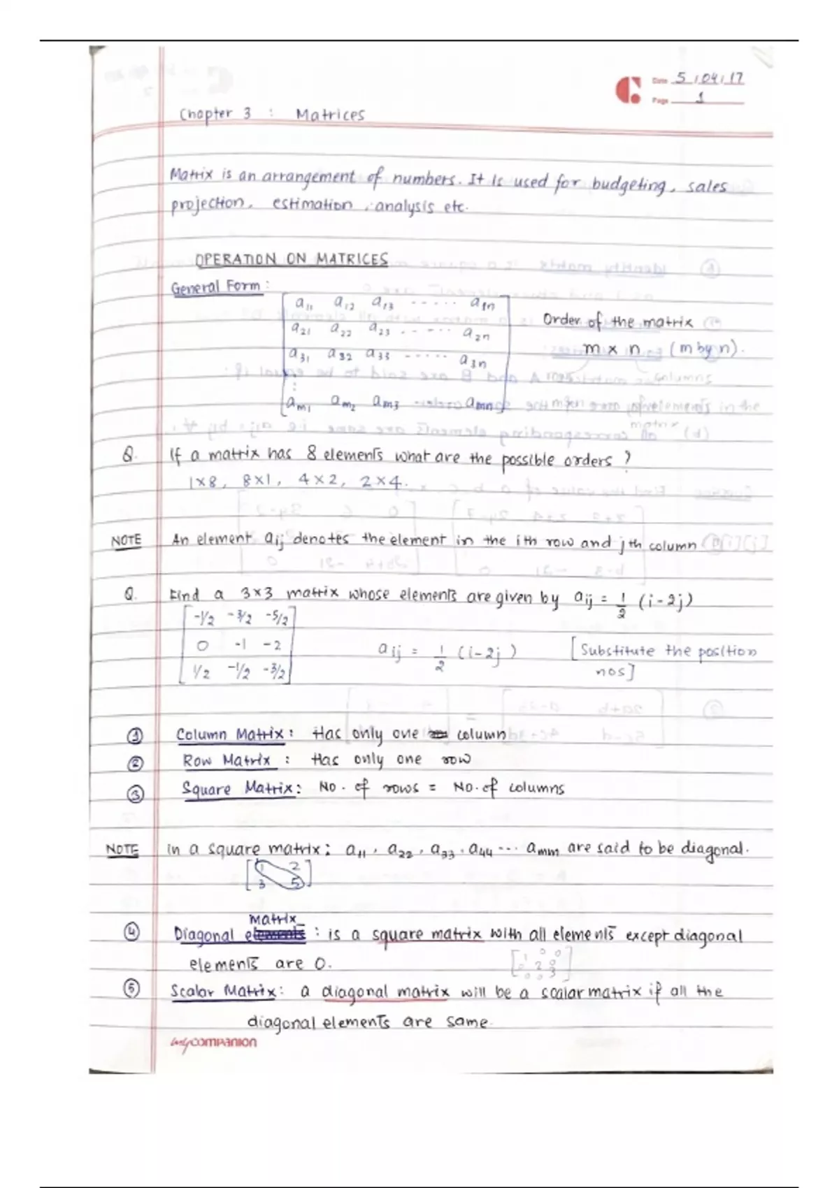 Summary Introduction to Matrix - Mathematics - Stuvia US
