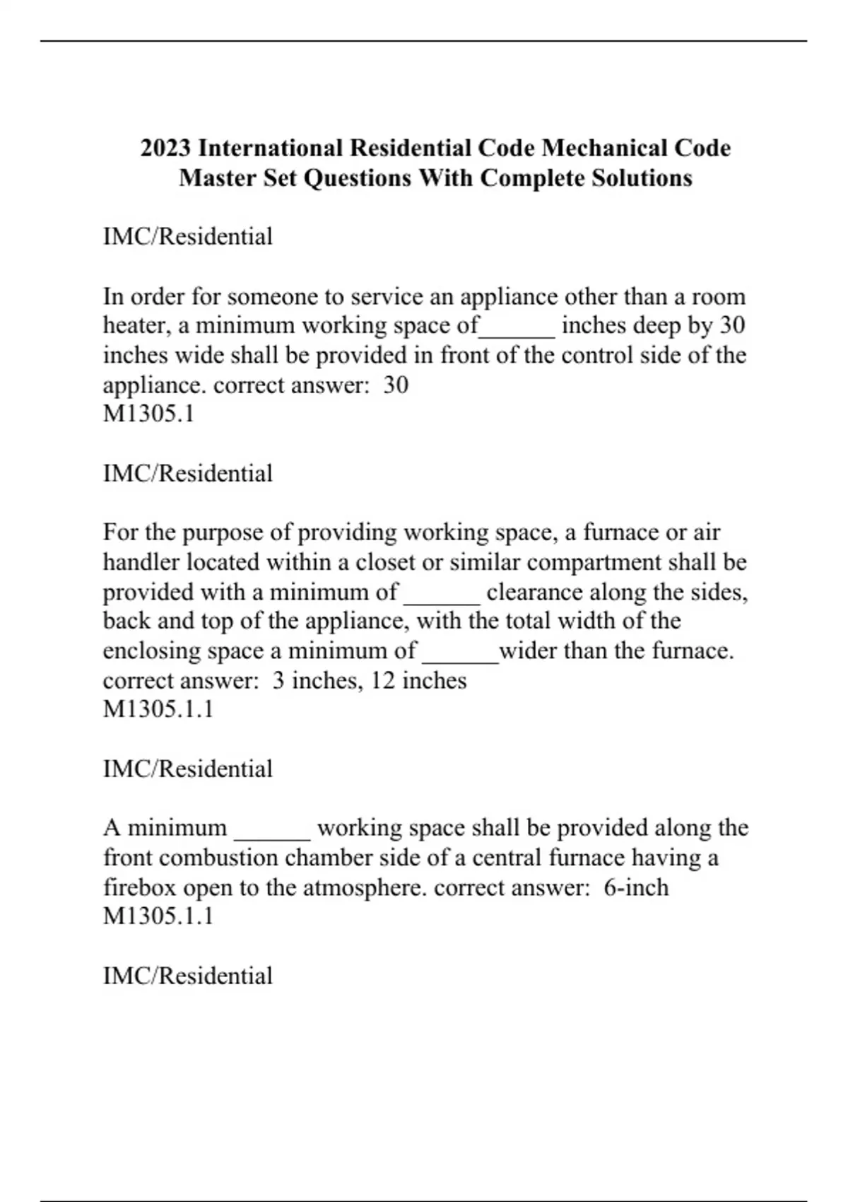 2023 International Residential Code Mechanical Code Master Set ...