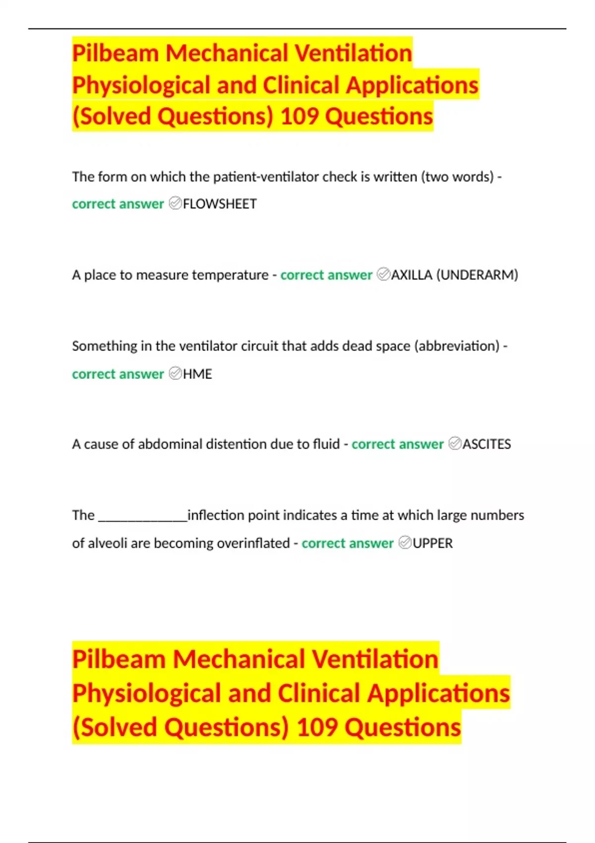 Pilbeam Mechanical Ventilation Physiological and Clinical Applications ...