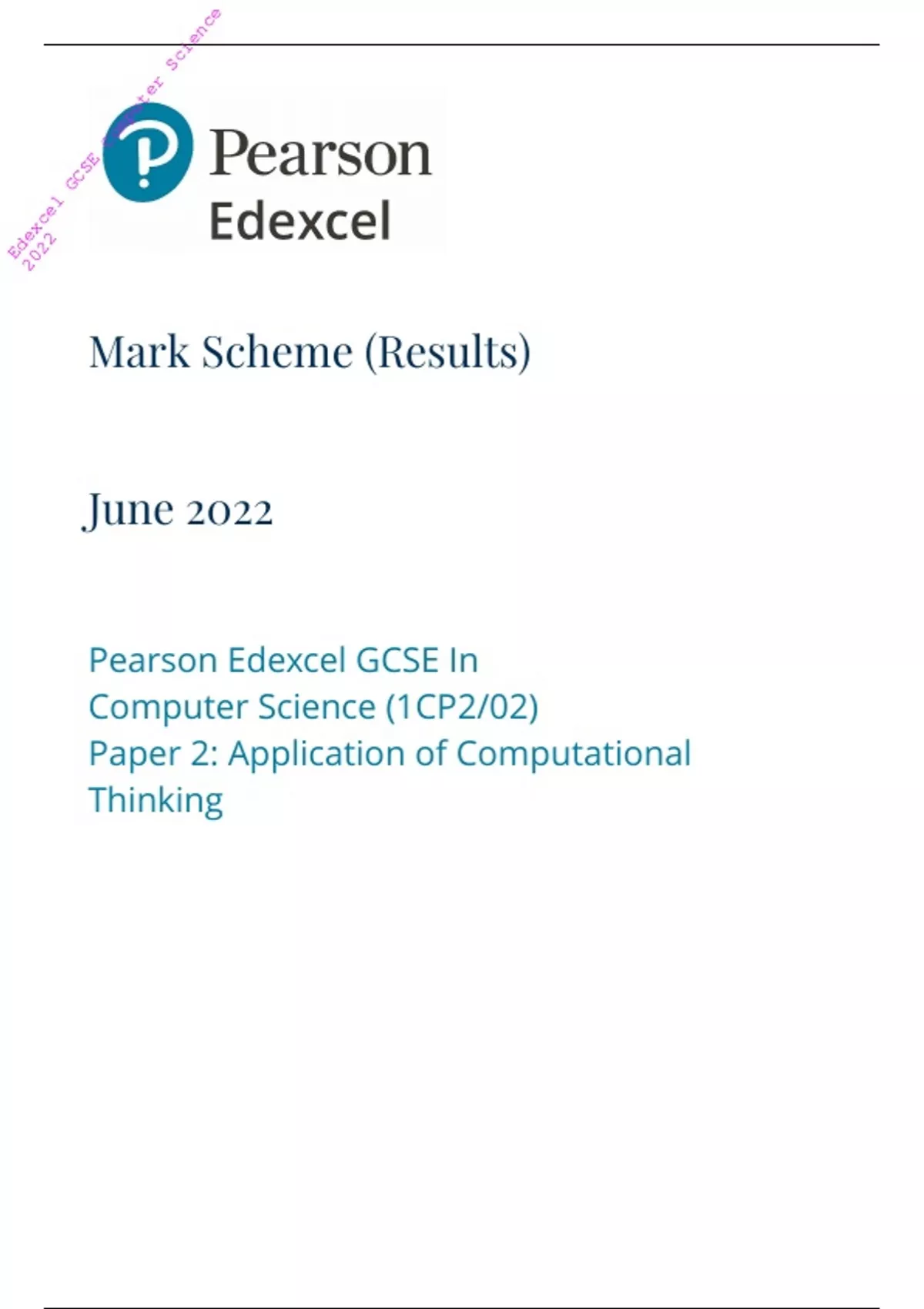 Edexcel GCSE English Language PAPER 2 Contemporary Texts 2022 mark ...