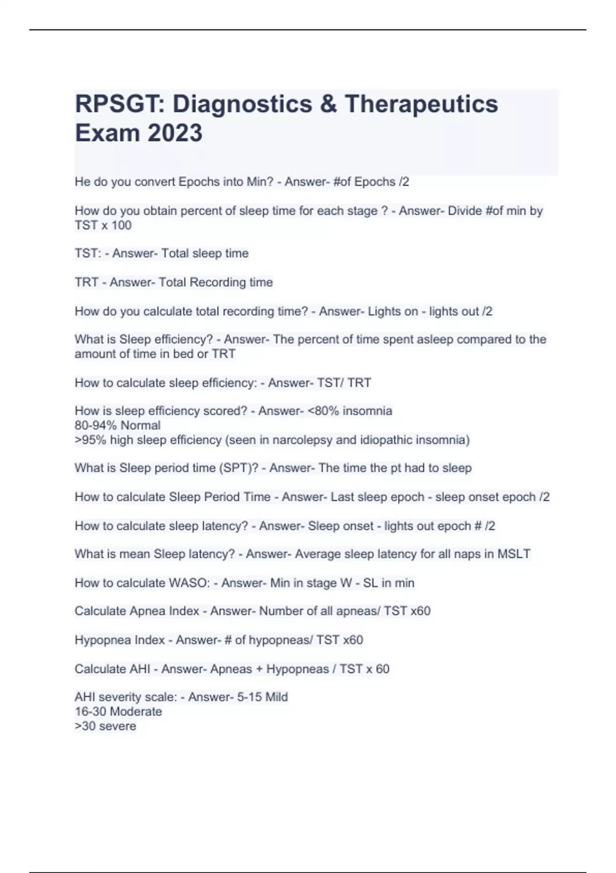 CPSGT AND RPSGT Exam Practice Questions, 49% OFF