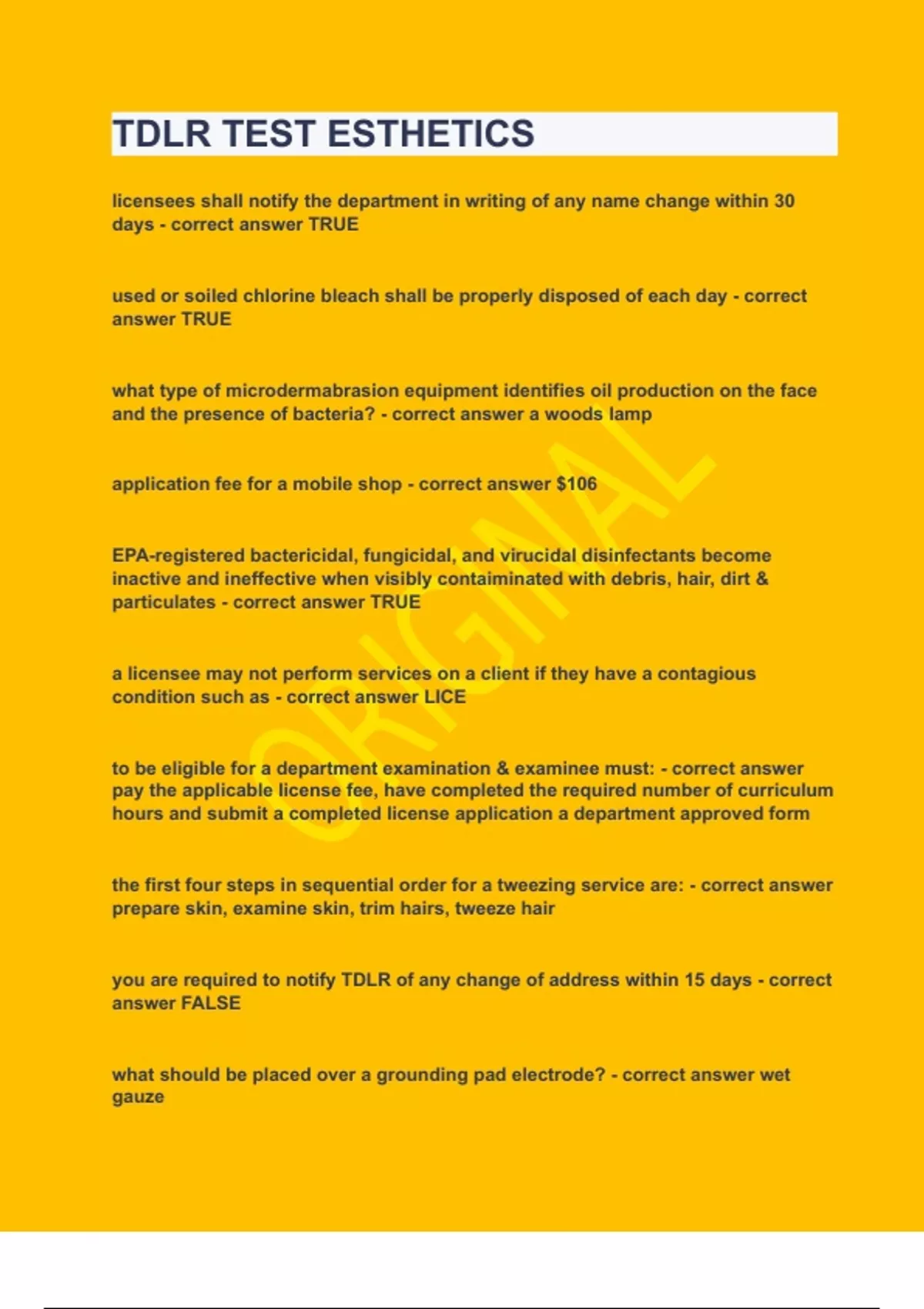 TDLR TEST ESTHETICS|2023 LATEST UPDATE|GUARANTEED SUCCESS - TDLR ...