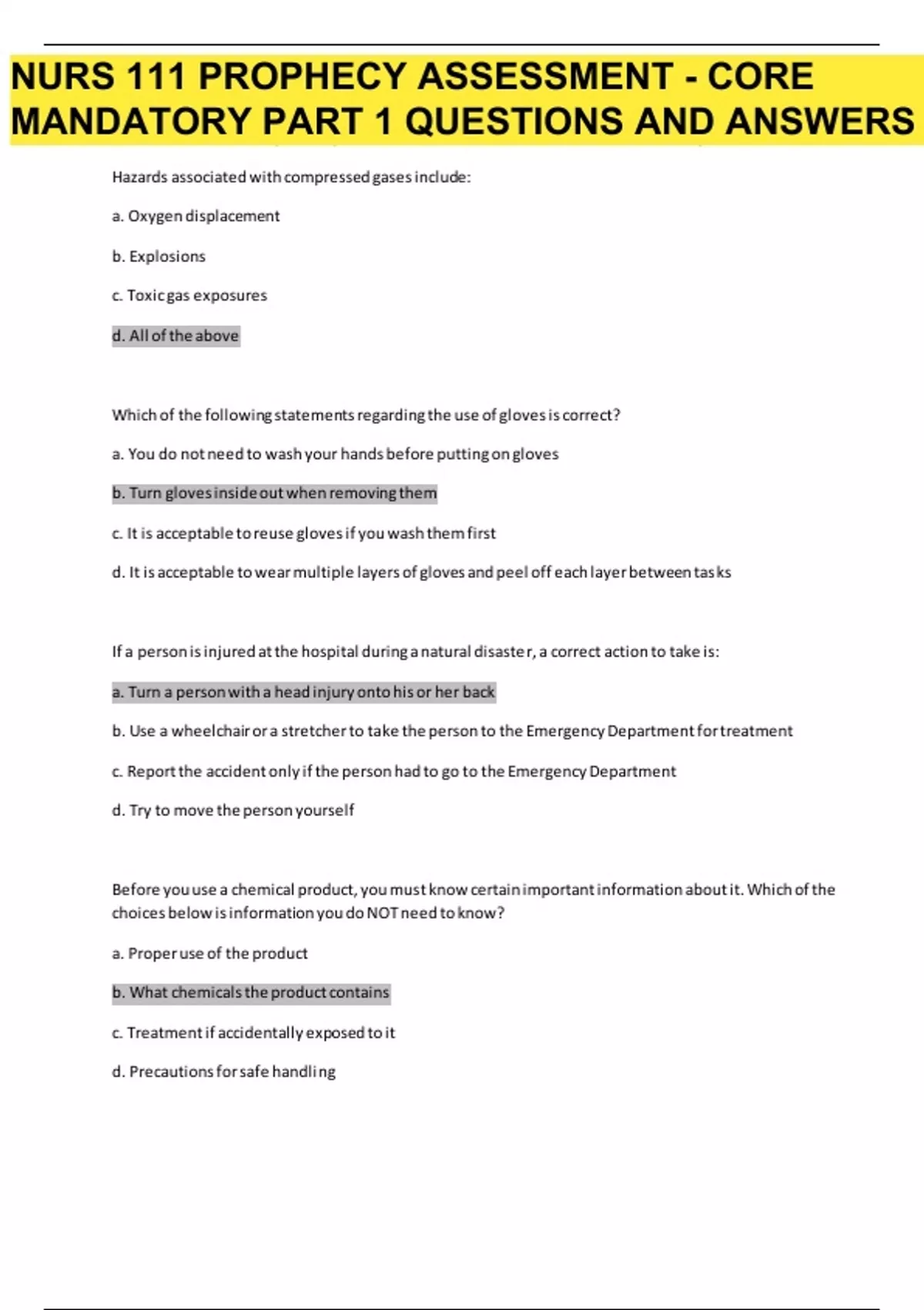 BUNDLE for Prophecy Assessments - Core Mandatory Part I ,PART II and ...