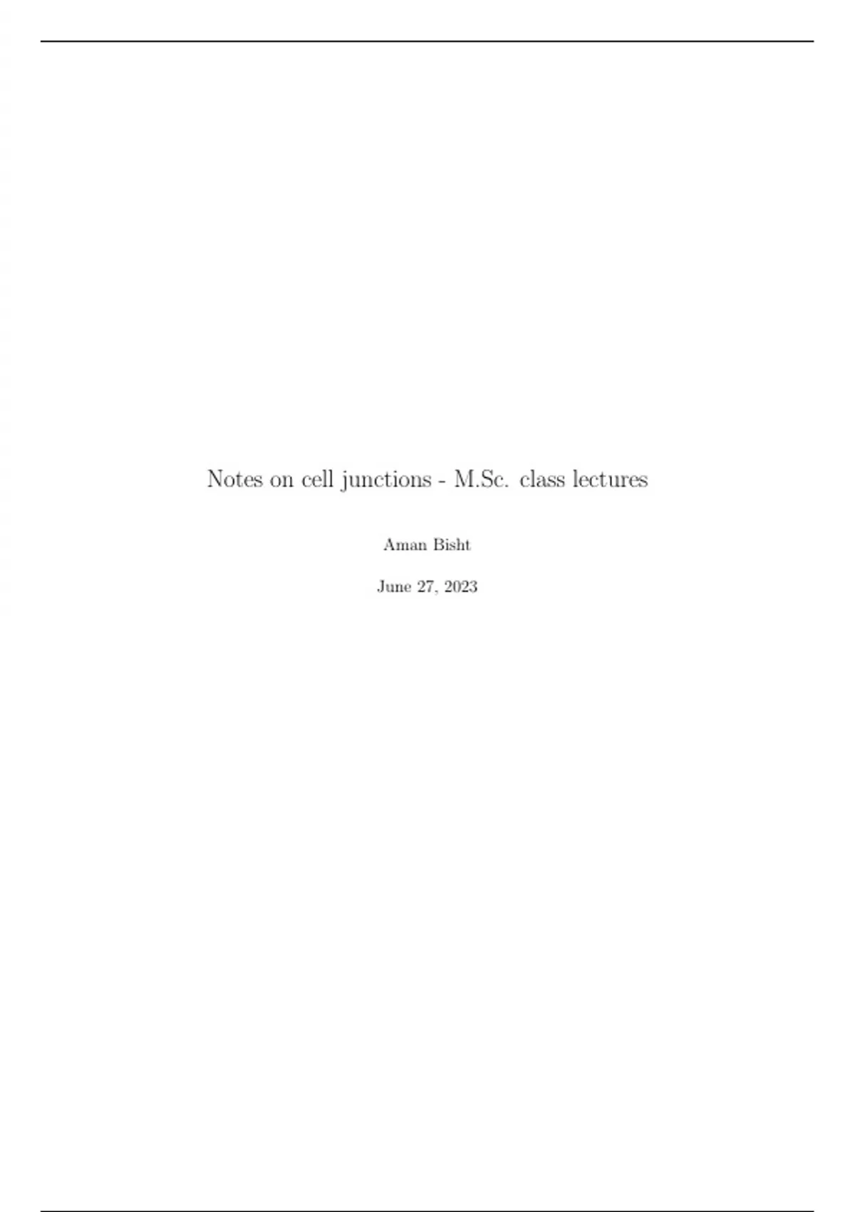 Cell biology - Cell junctions and their types - Cell Biology - Stuvia US