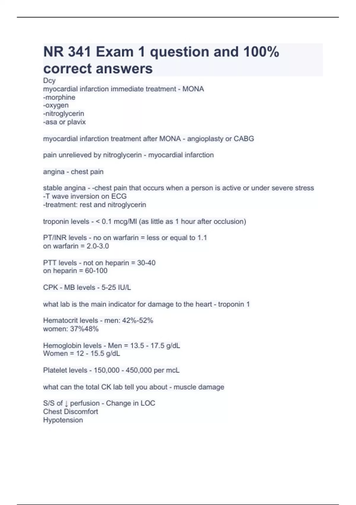 myocardial infarction immediate treatment - MONA -morphine -oxygen ...