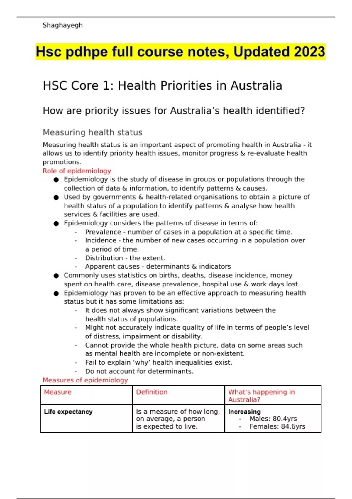 Hsc pdhpe full course notes, Updated 2023 - Hsc pdhpe full course notes ...