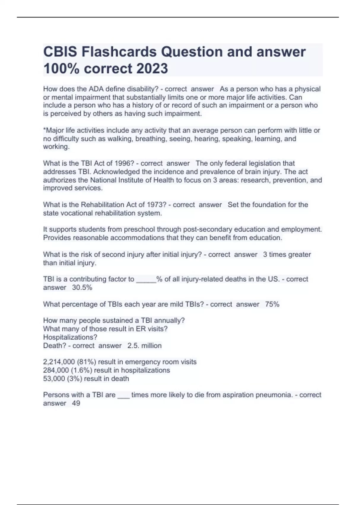 CBIS Flashcards Question and answer 100% correct 2023 - CBIS Flashcards ...