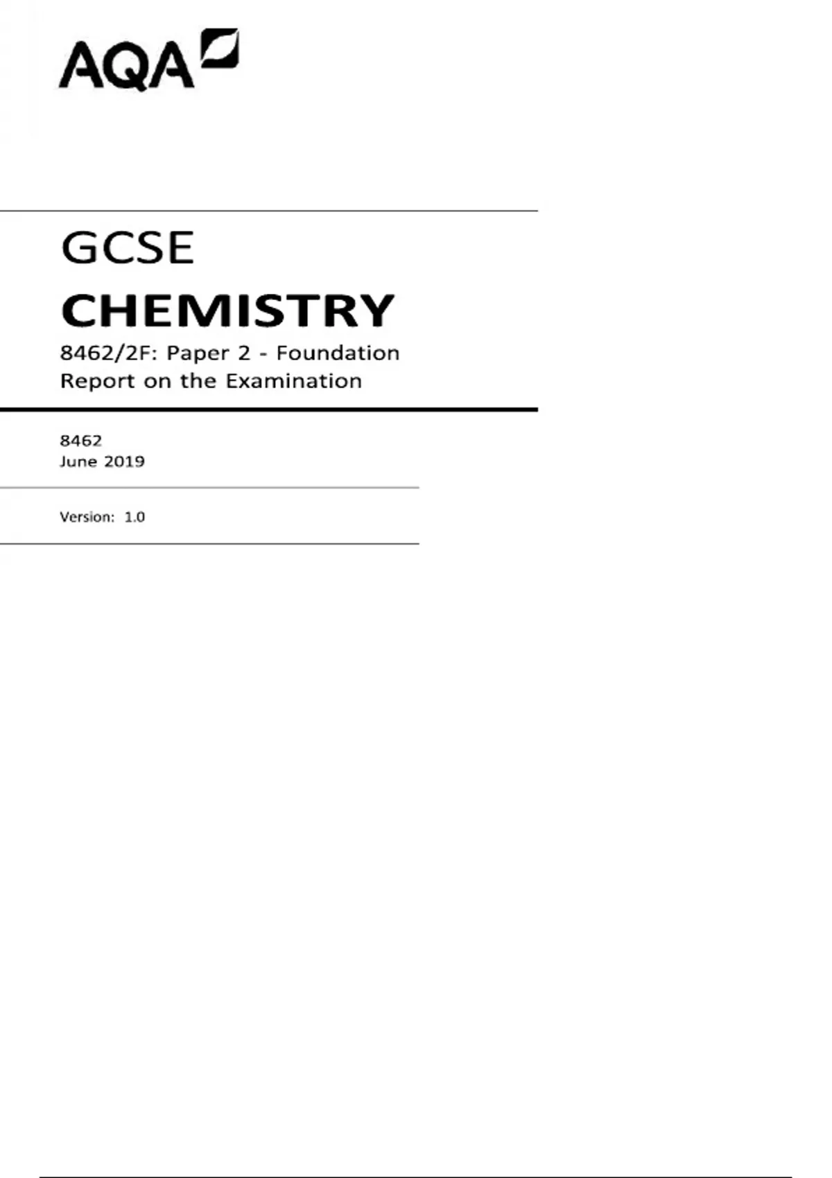 Aqa Gcse Chemistry 2023 paper - AQA - Stuvia US
