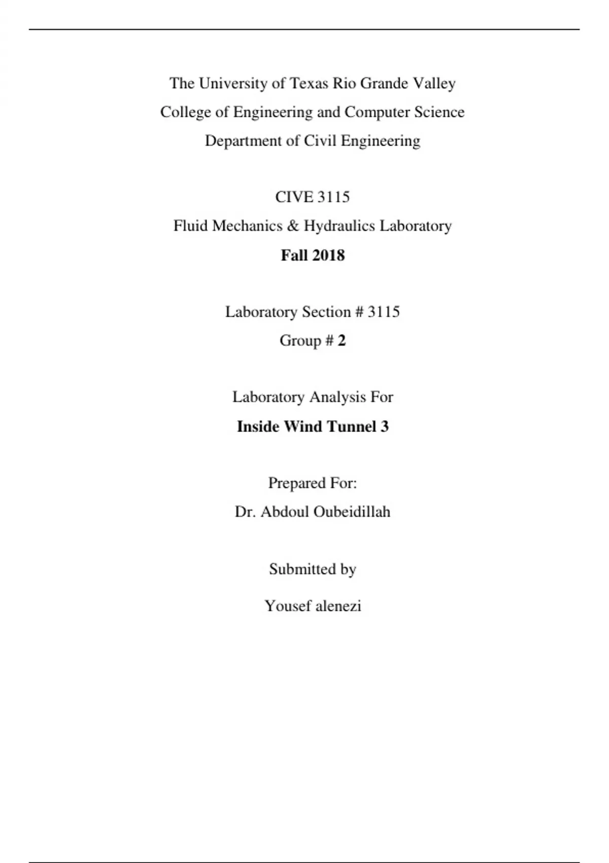 The University of Texas Rio Grande Valley College of Engineering and ...