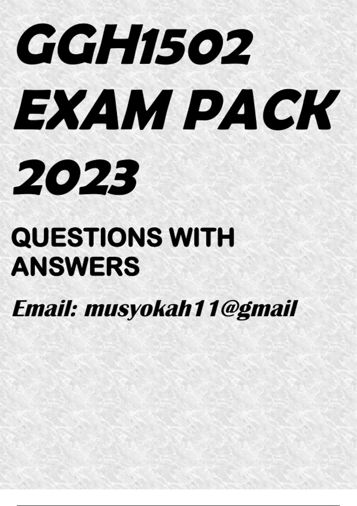 GGH1502 EXAM PACK 2023 - GGH1502 - World Issues: A Geographical ...