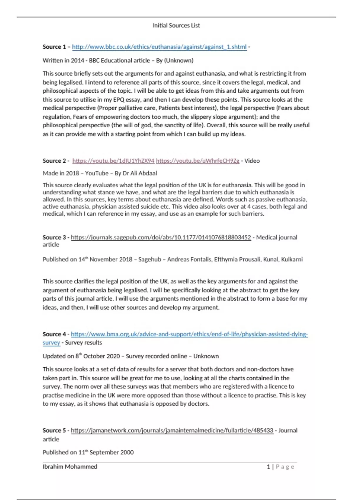 Summary EPQ Initial Sources - What are the barriers to the legalisation ...