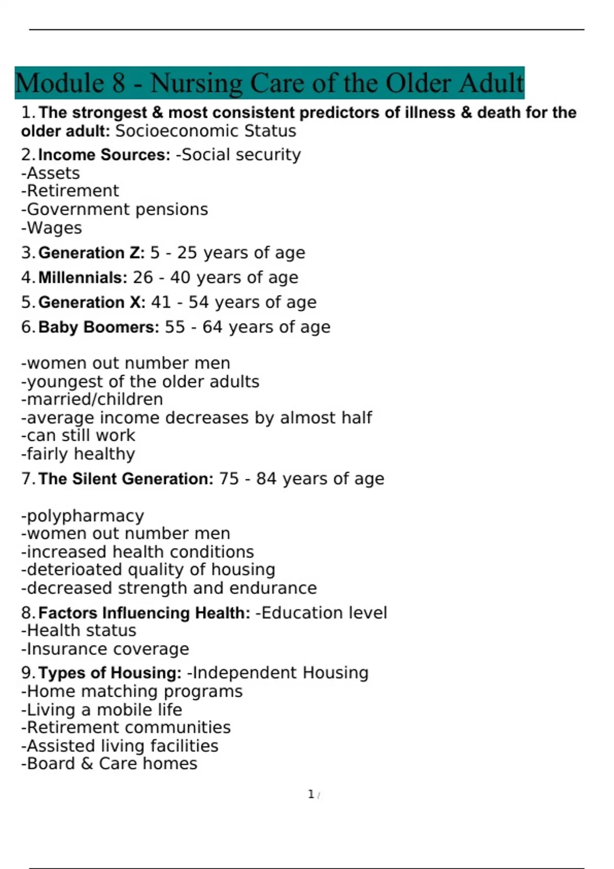 NUR2214 / NUR 2214 Module 8 Quiz Latest 2023 / 2024: Nursing Care of ...