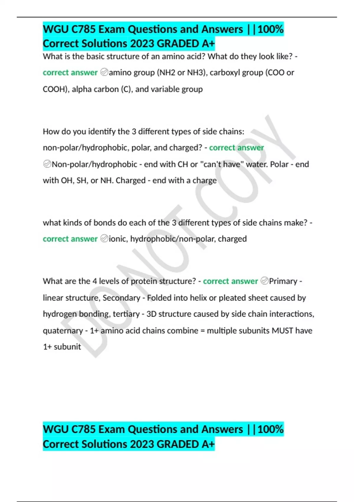 WGU C785 Exam Questions and Answers ||100% Correct Solutions 2023 ...