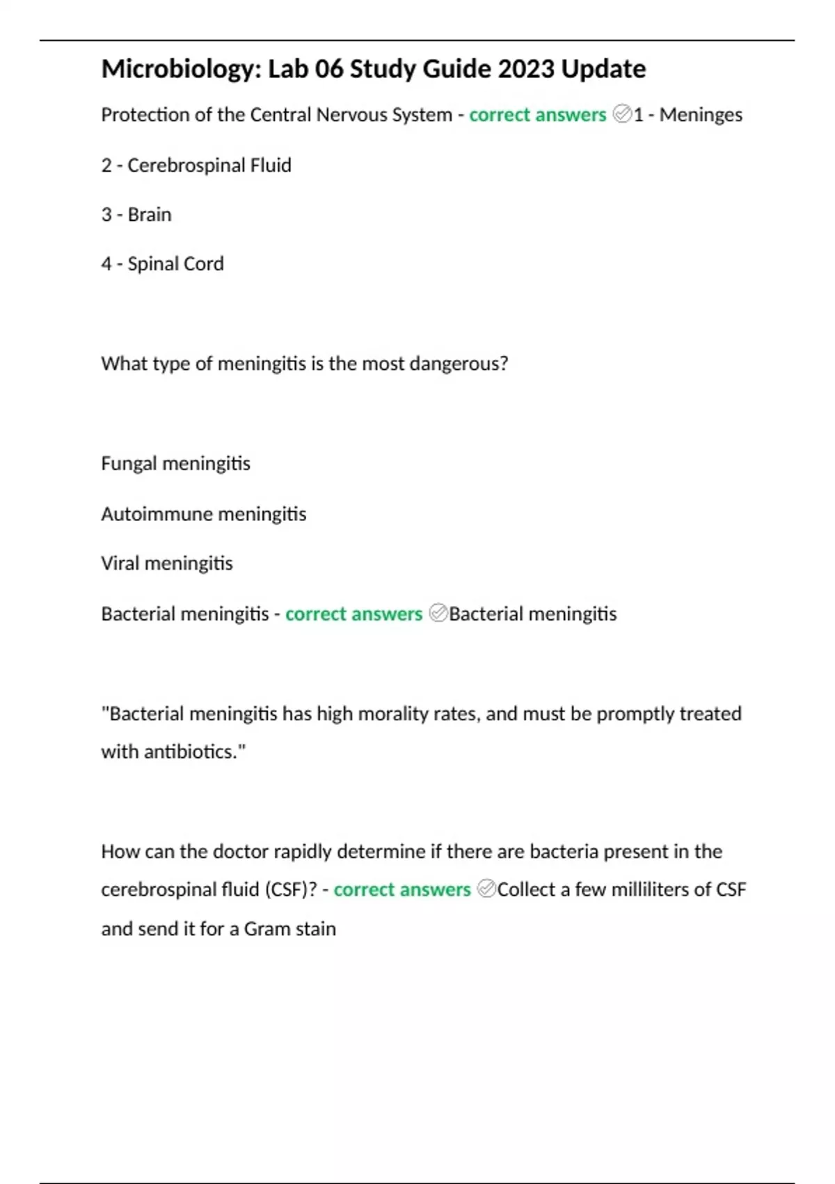 Microbiology: Lab 06 Study Guide 2023 Update - Microbiology: Lab 06 ...