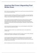 American Red Cross Lifeguarding Final Written Exam 2023 with 100% ...
