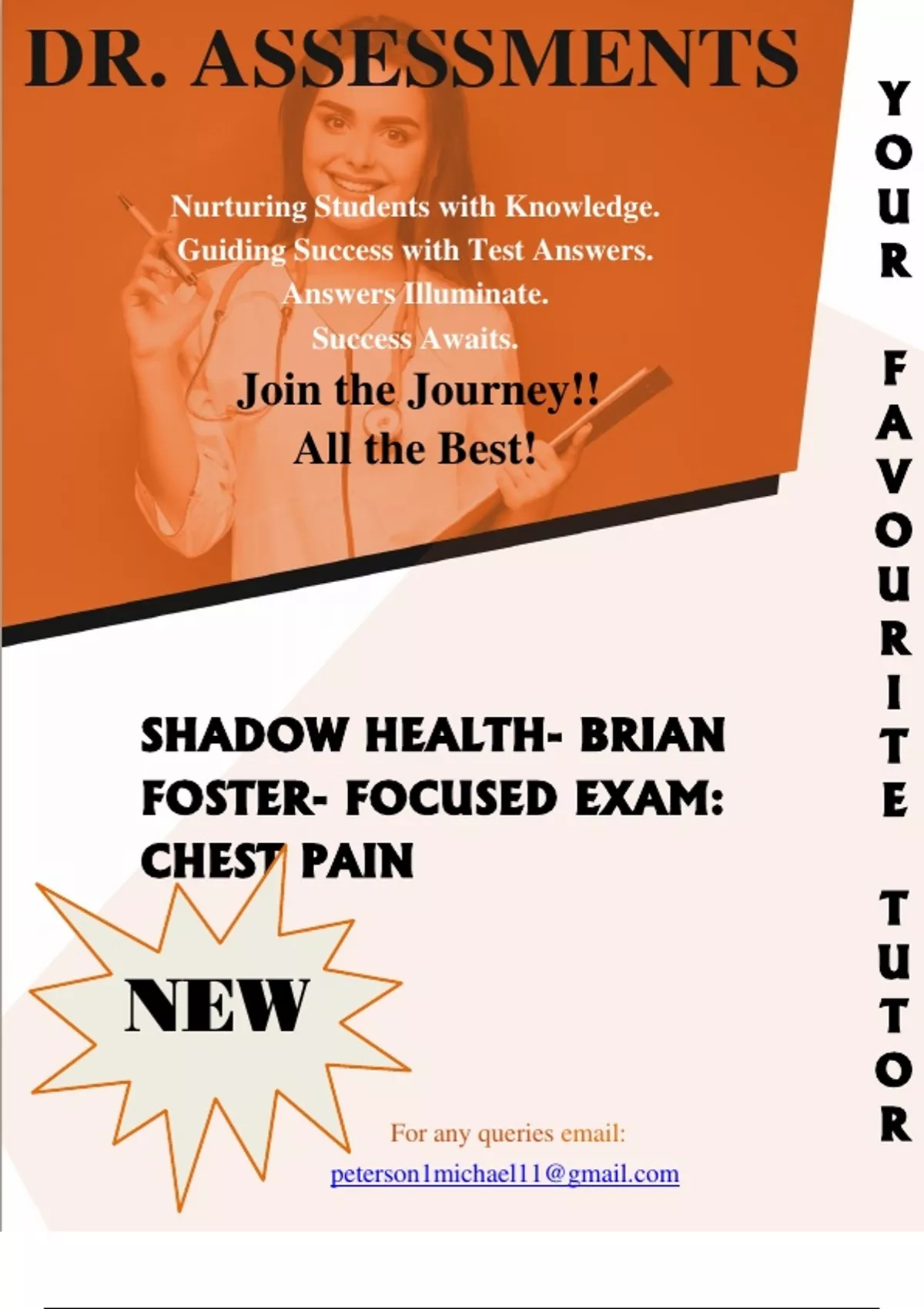 Shadow Health Brian Foster Focused Exam Chest Pain SOLUTIONS GUIDE BY ...