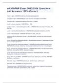 AANP Board Certification Exam Questions and Answers 100% Correct - AANP ...
