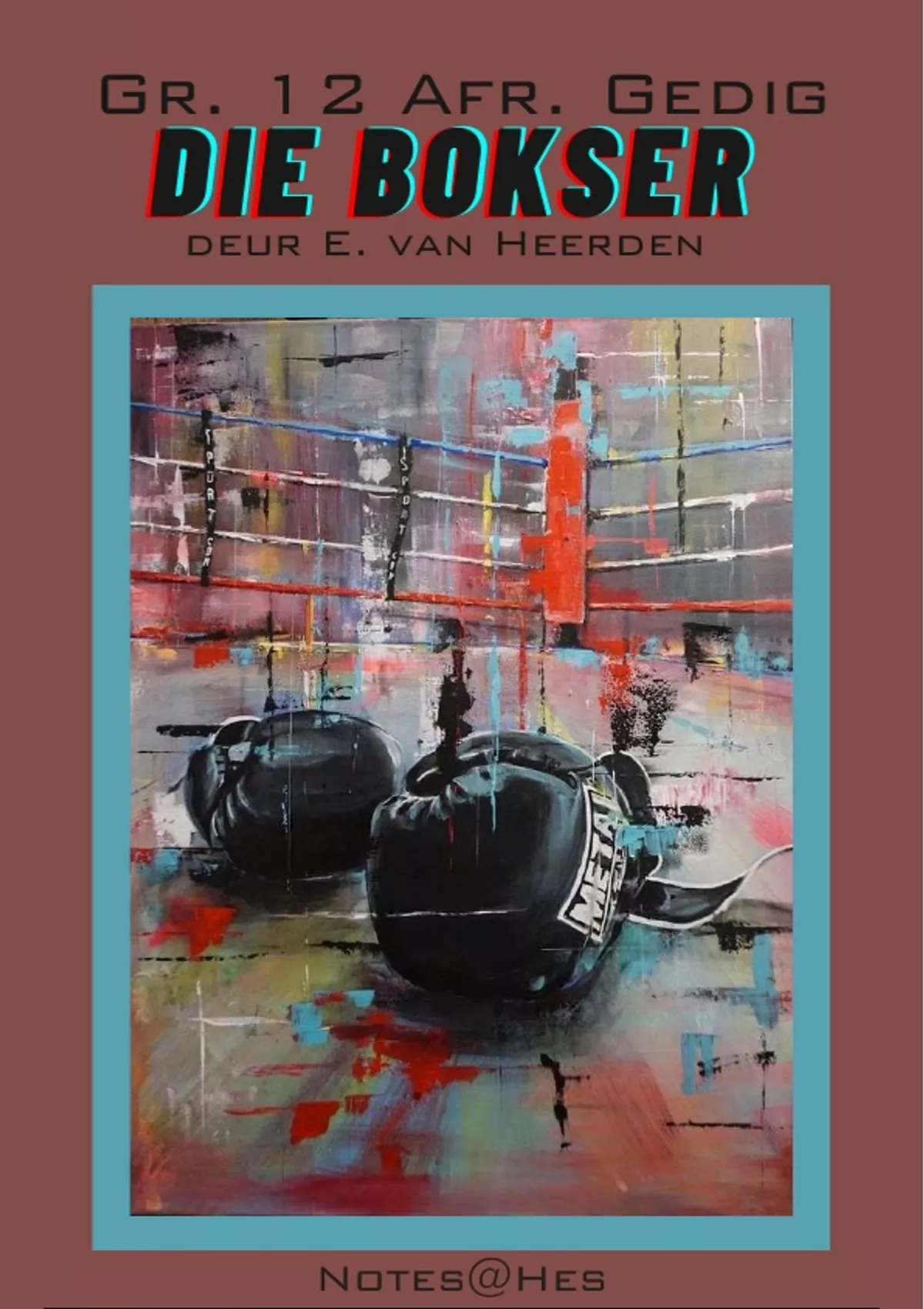 Summary Gr. 12 Gedig DIE BOKSER aantekeninge, analise, vrae en opstel ...