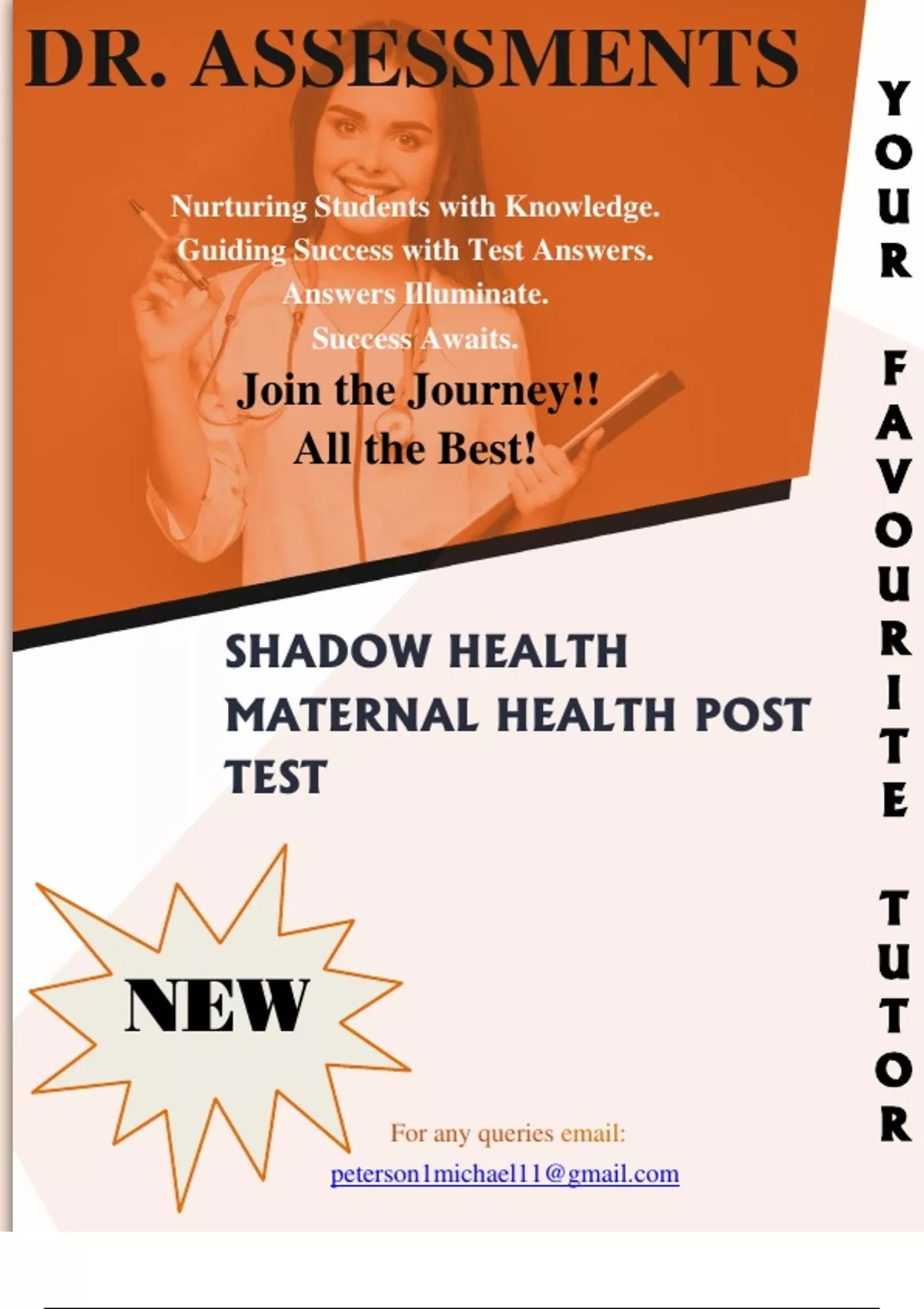 SHADOW HEALTH MATERNAL HEALTH POST TEST COMPLETE GUIDE BY DR, A ...