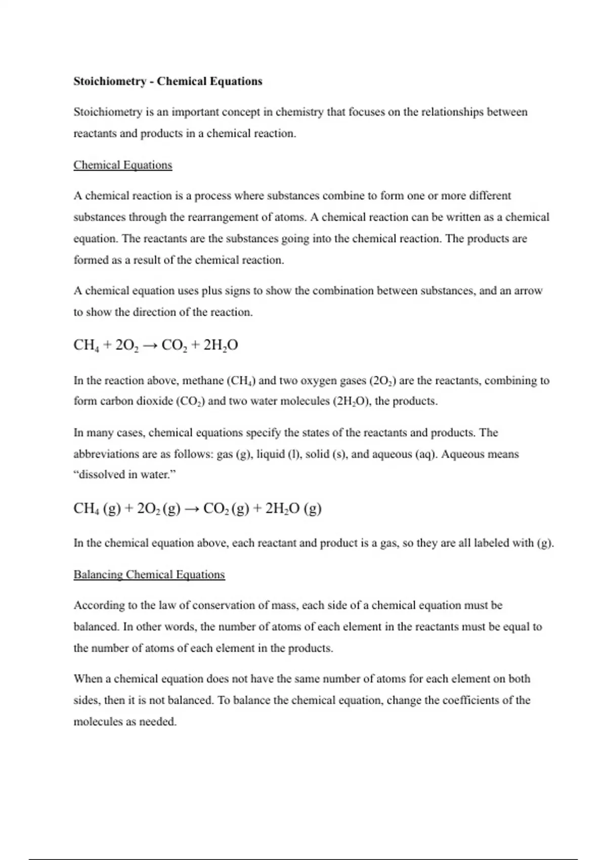 Summary Stoichiometry: An Overview - Stoichiometry - Stuvia US