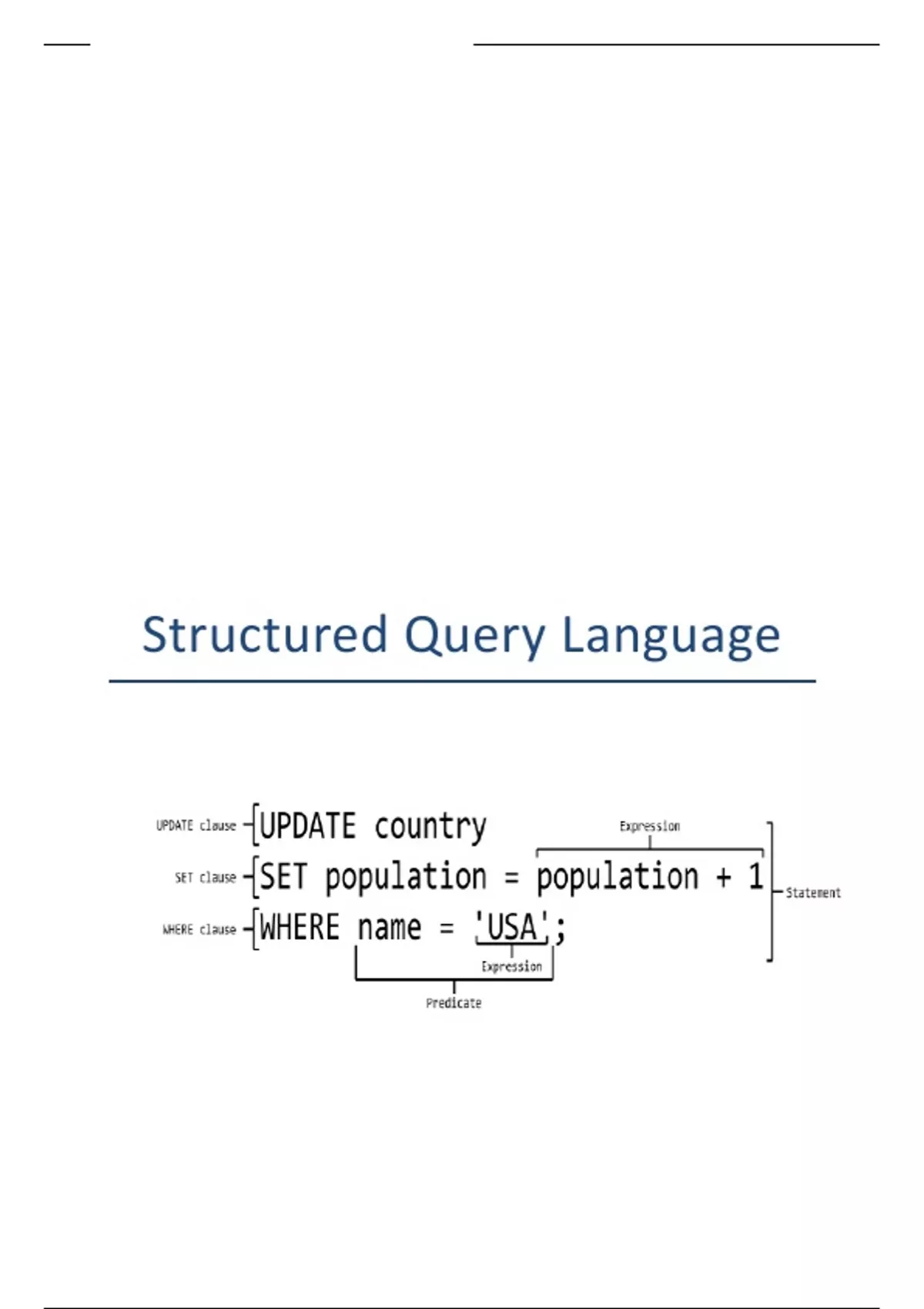 A Complete Guide to SQL - Structured Query Language - SQL - Stuvia US