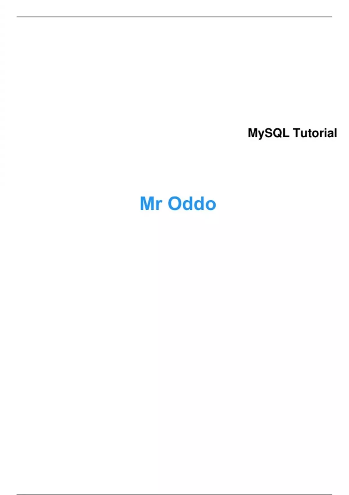 A Complete Guide to MySQL - MySQL - Stuvia US