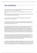 Vita certification exam 2023 with 100% correct answers - Vita ...