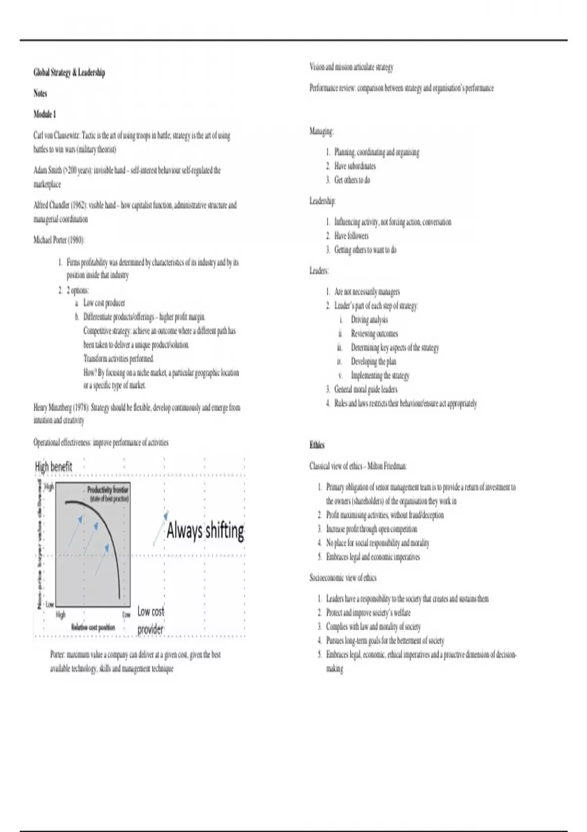 Summary CPA_Global_Strategy_and_Leadership_GSL_exam_notes_REVISED 2023 ...