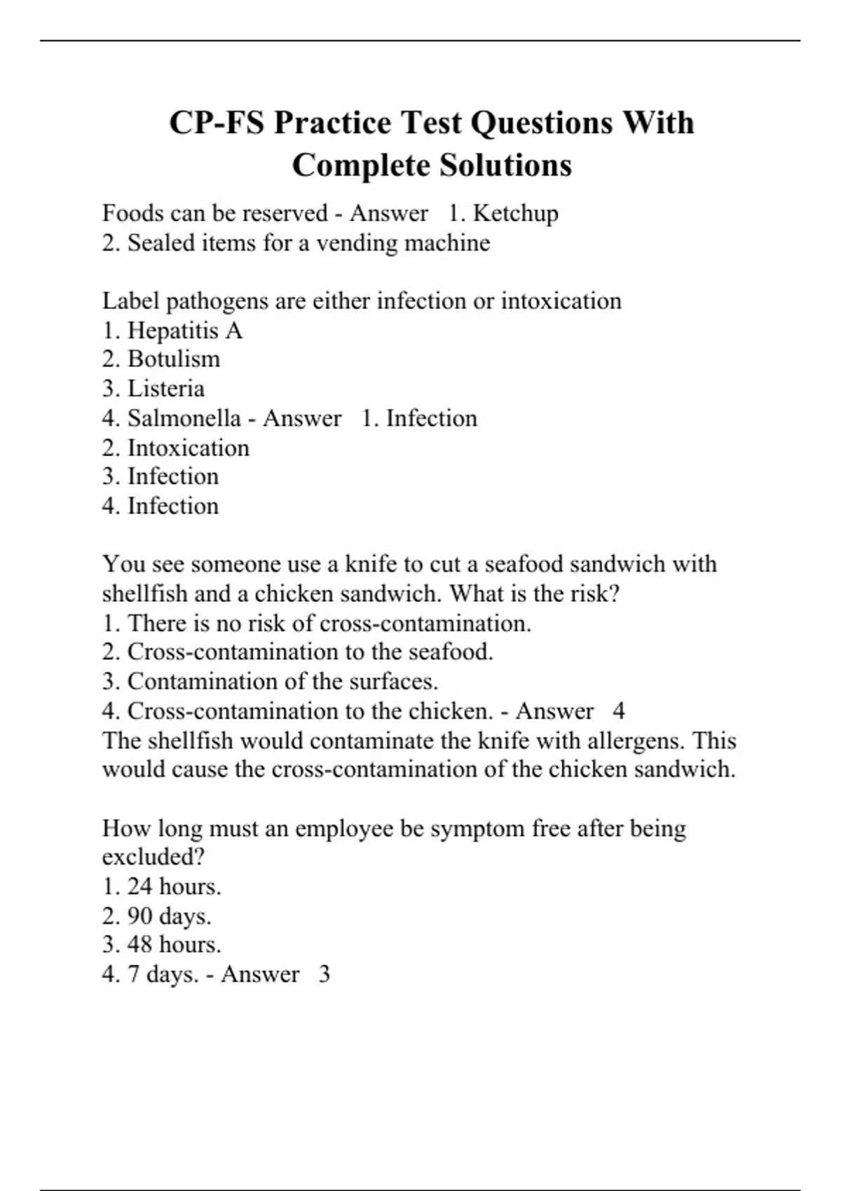 CP-FS Practice Test Questions With Complete Solutions - CP-FS - Stuvia US