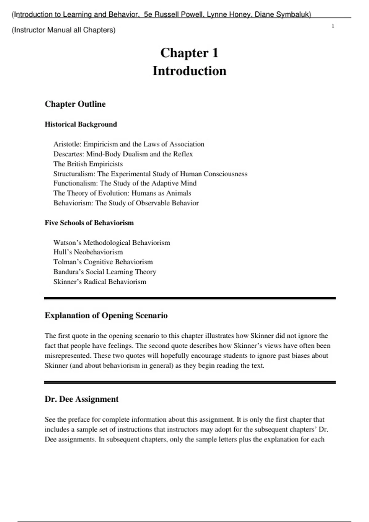 Introduction to Learning and Behavior, 5e Russell Powell, Lynne Honey ...