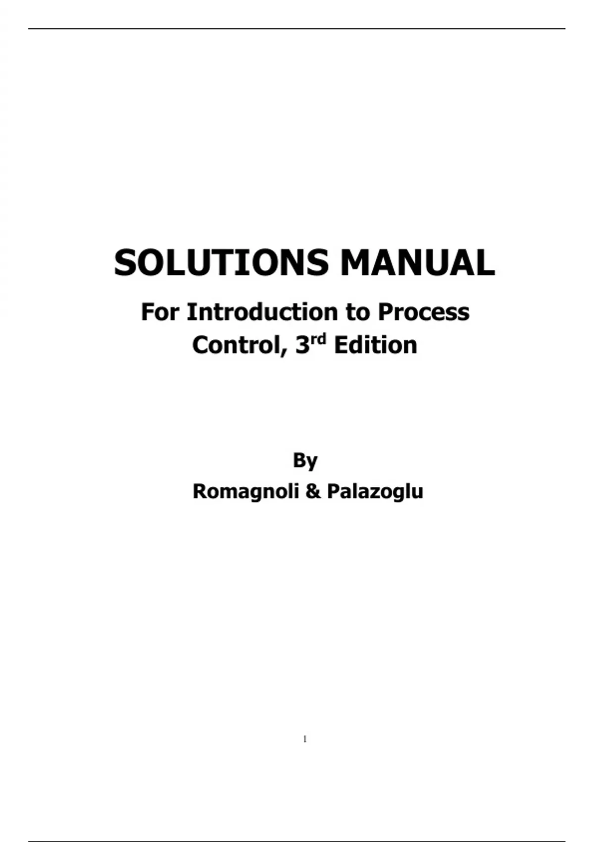 Introduction to Process Control (Chemical Industries) 3rd Edition By Jose Romagnoli, Ahmet ...