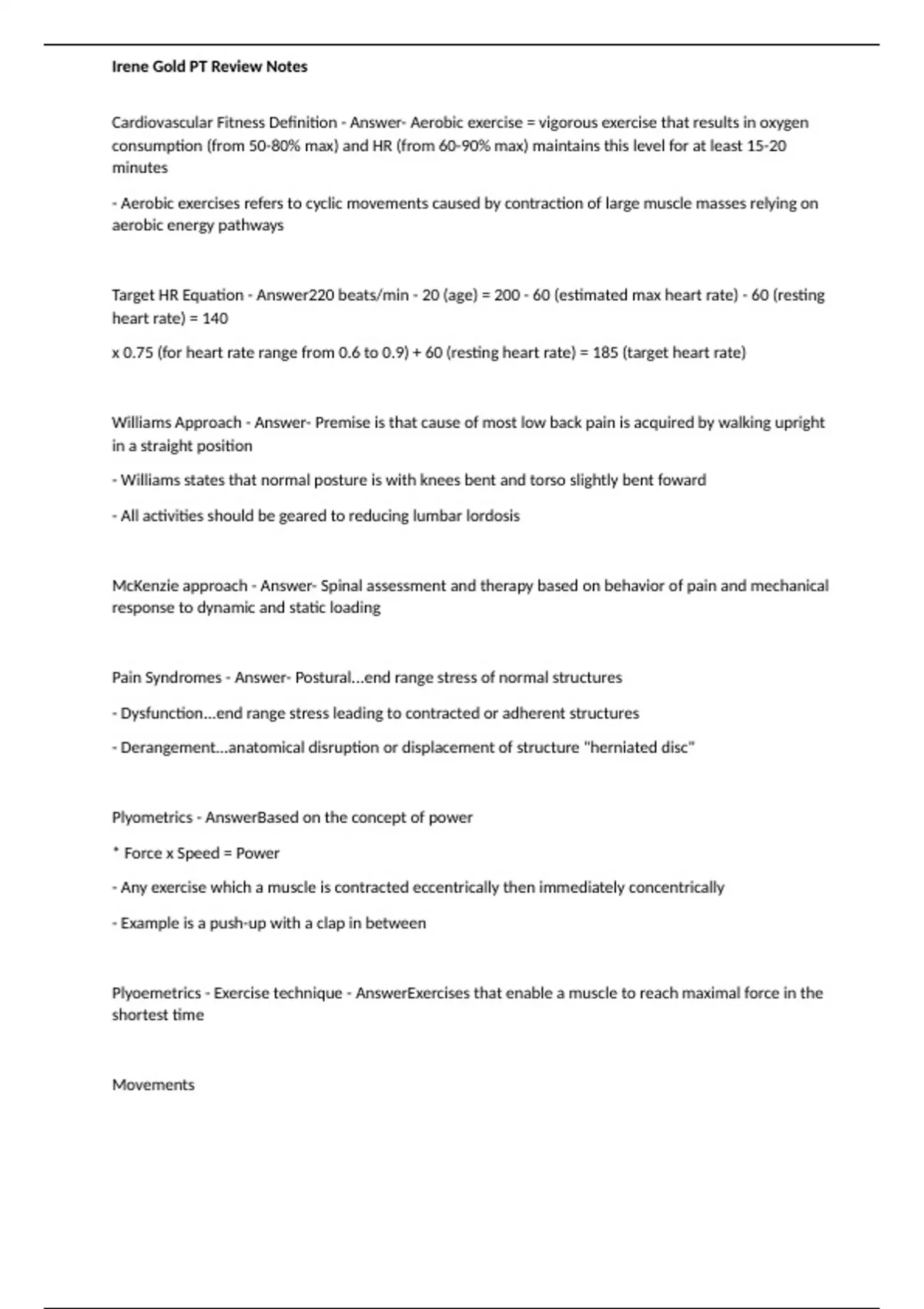 Irene Gold: General Diagnosis and More Topics Inclusive. - Stuvia US